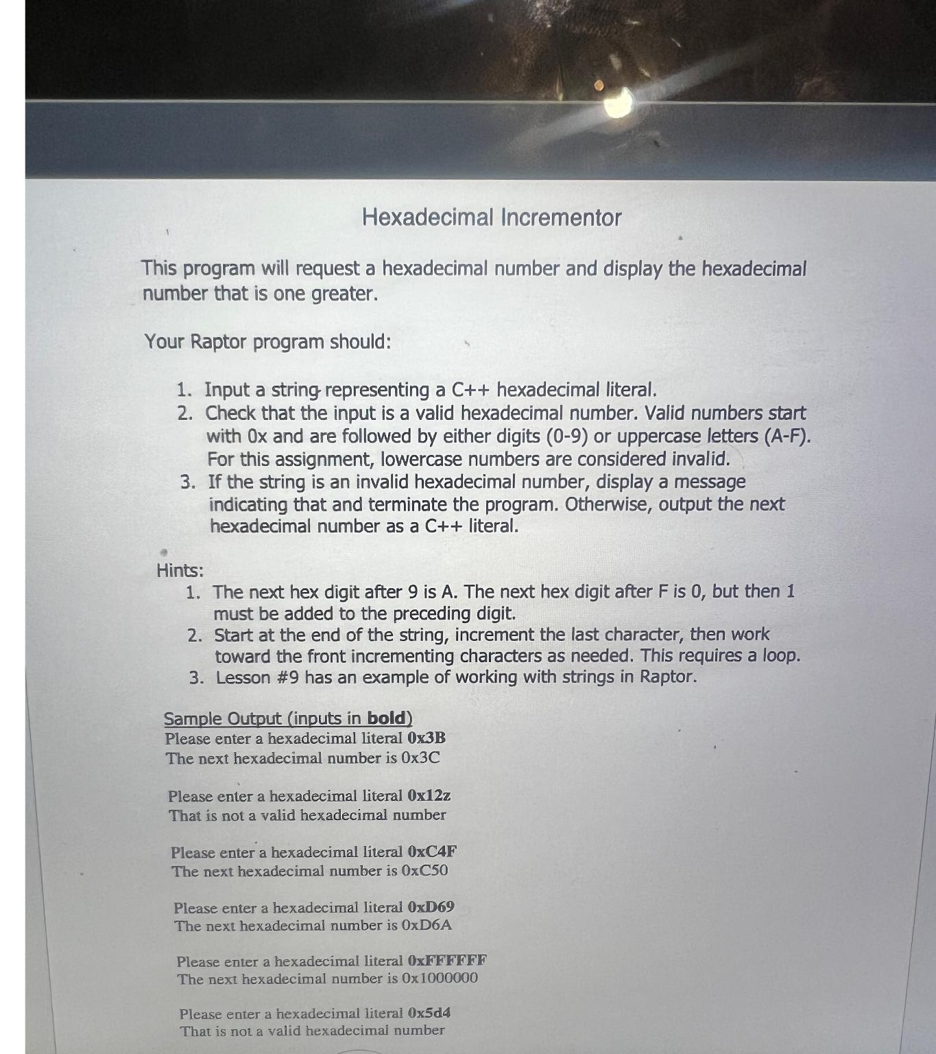 Solved Need raptor flowchart | Chegg.com