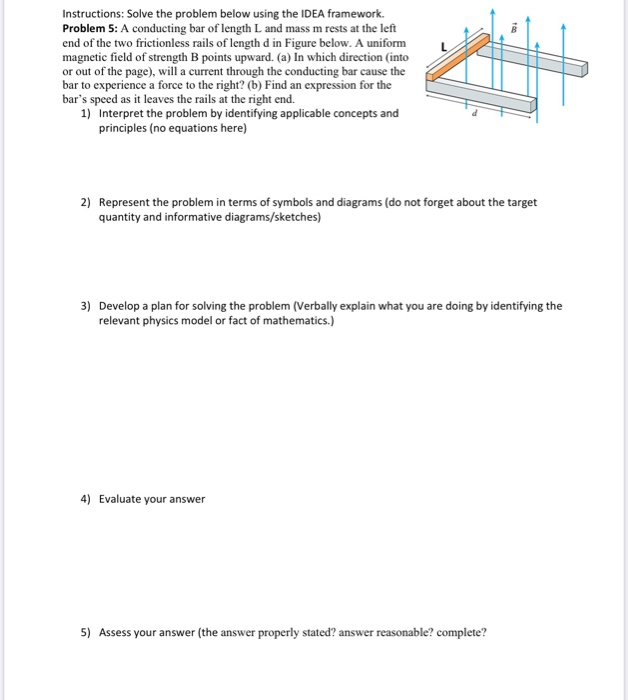 Solved Instructions: Solve the problem below using the IDEA | Chegg.com
