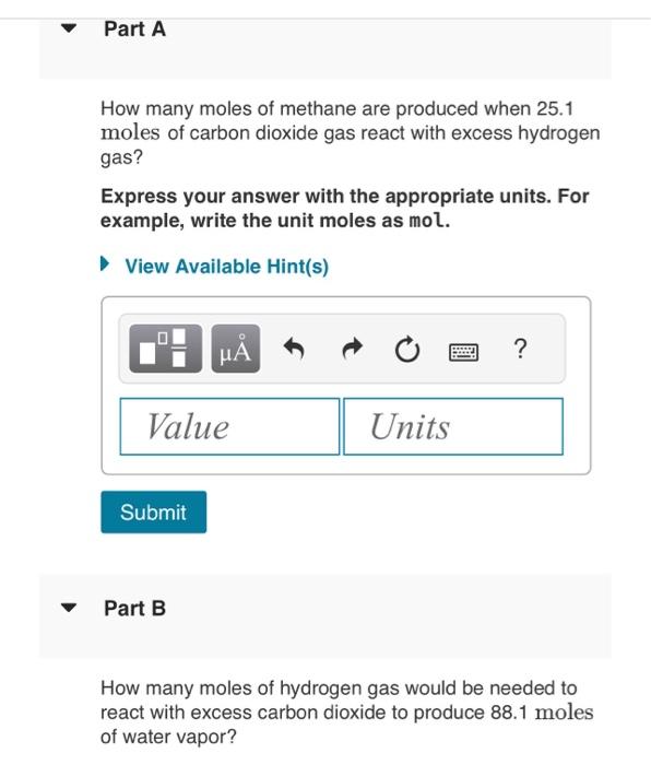 Solved How many moles of methane are produced when 25.1 | Chegg.com