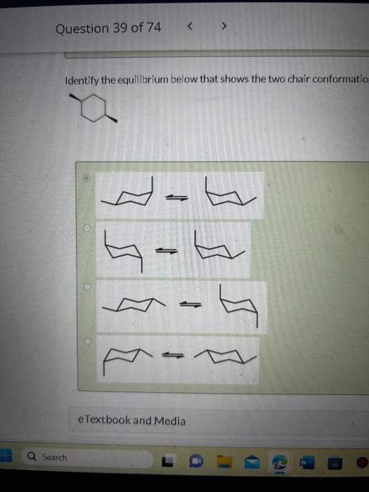Solved Question 39 of 74 Identify the equilibrium below that | Chegg.com