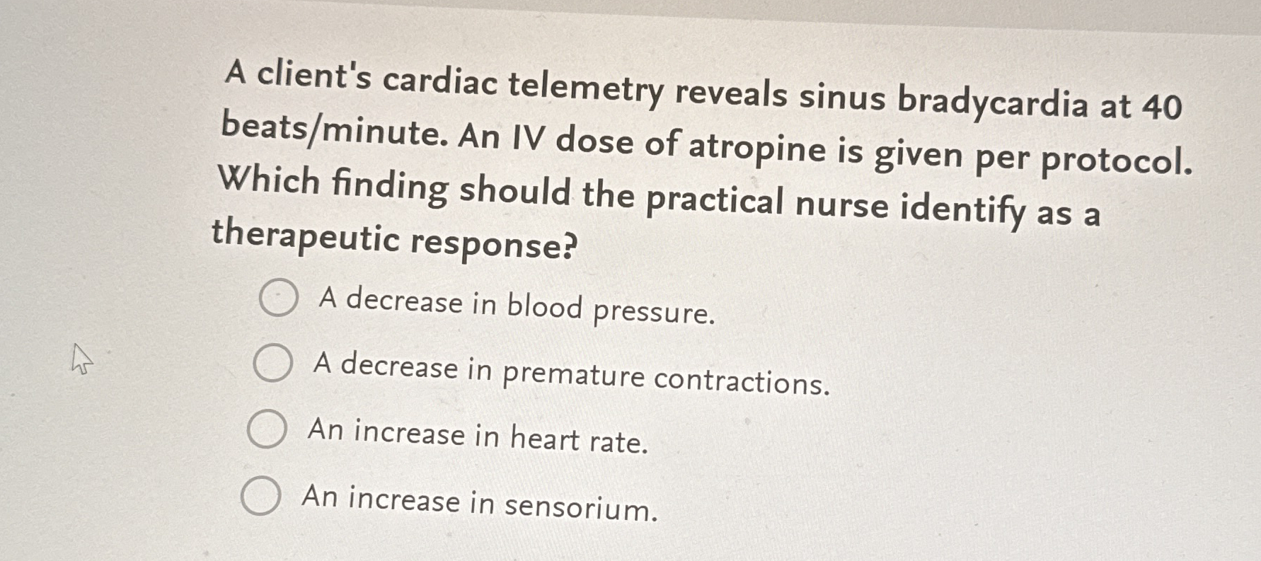 Solved A client's cardiac telemetry reveals sinus | Chegg.com