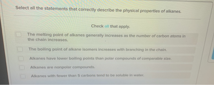 Solved Select all the statements that correctly describe the | Chegg.com