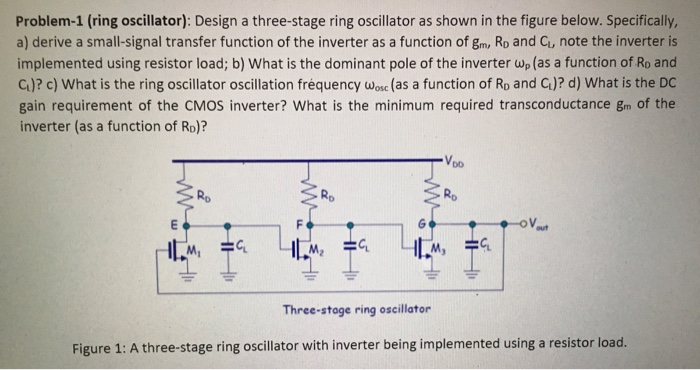 Solved Problem 1 Ring Oscillator Design A Three Stage