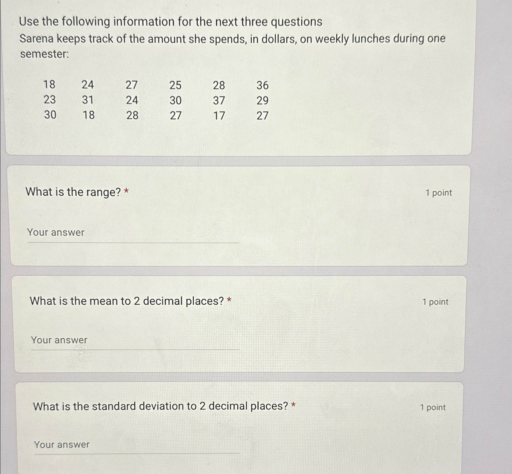Solved Use the following information for the next three | Chegg.com