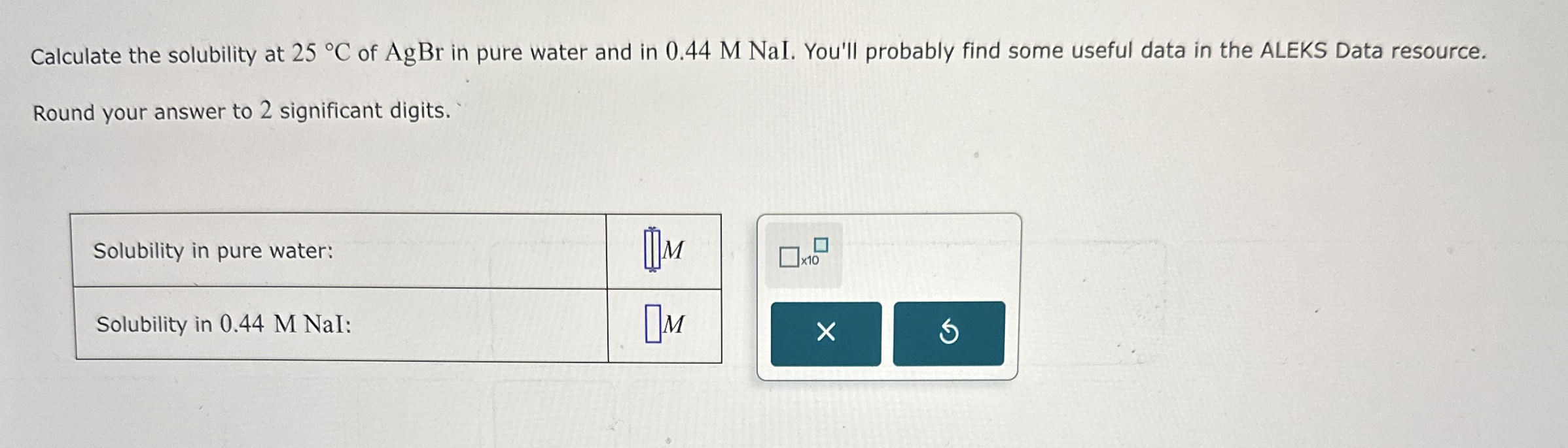 Solved Calculate the solubility at 25°C ﻿of AgBr in pure | Chegg.com