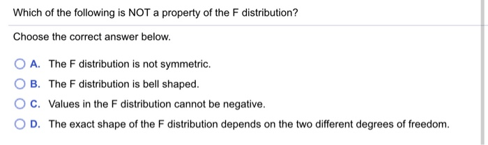 Solved Which of the following is NOT a property of the F | Chegg.com