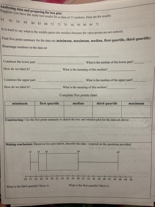 Solved , mode, range and box plot L Topic: Mean, median, | Chegg.com