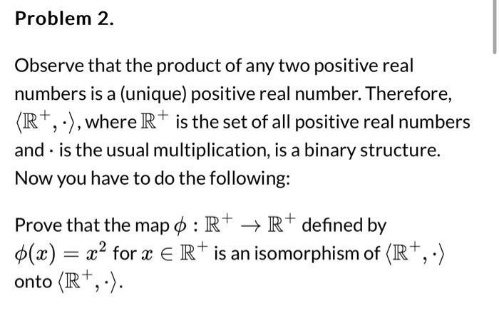 Solved Problem 2. Observe that the product of any two | Chegg.com