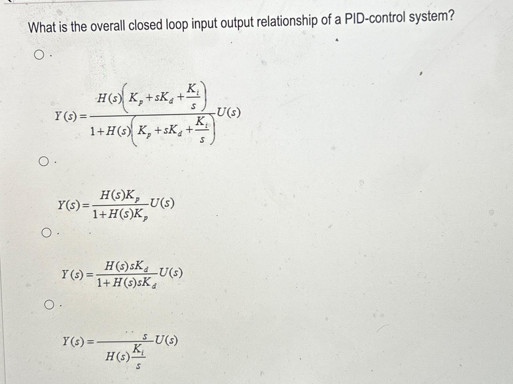 What is the overall closed loop input output | Chegg.com