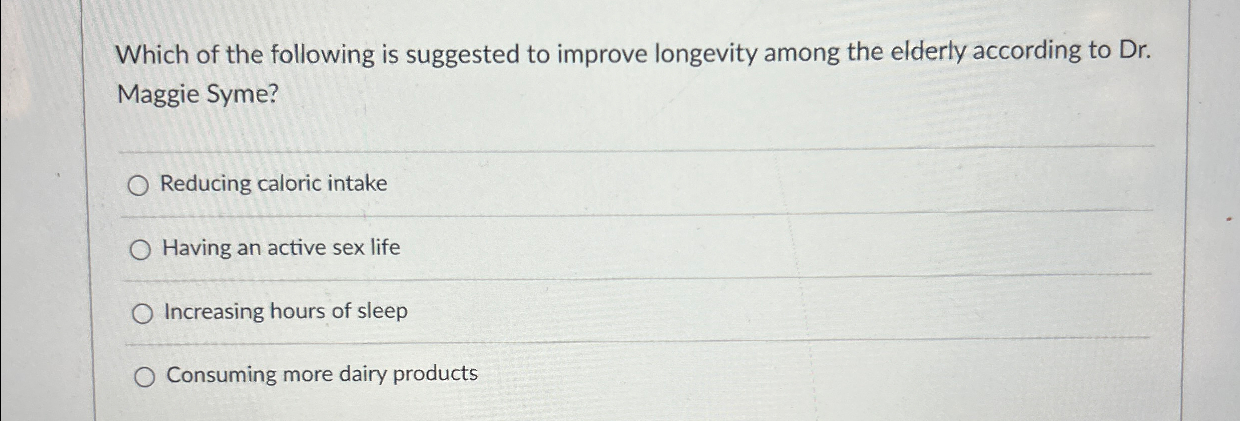 Solved Which of the following is suggested to improve | Chegg.com