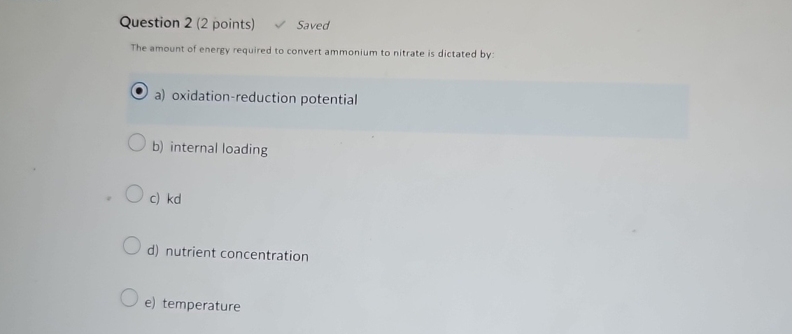 Solved Question 2 (2 points) SavedThe amount of energy | Chegg.com Solved Question 2 (2 points) SavedThe amount of energy | Chegg.com