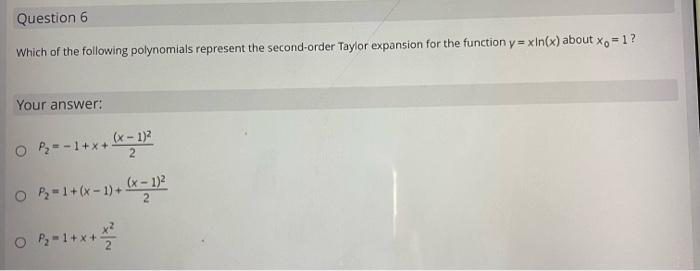 Solved Which of the following polynomials represent the | Chegg.com