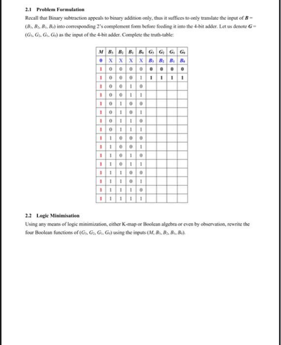 Solved 2.1 Problem Formulation Recall that Binary | Chegg.com