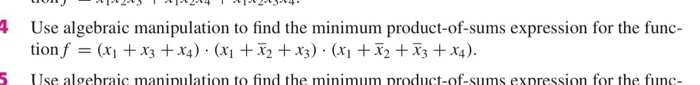 Solved 4 Use algebraic manipulation to find the minimum | Chegg.com