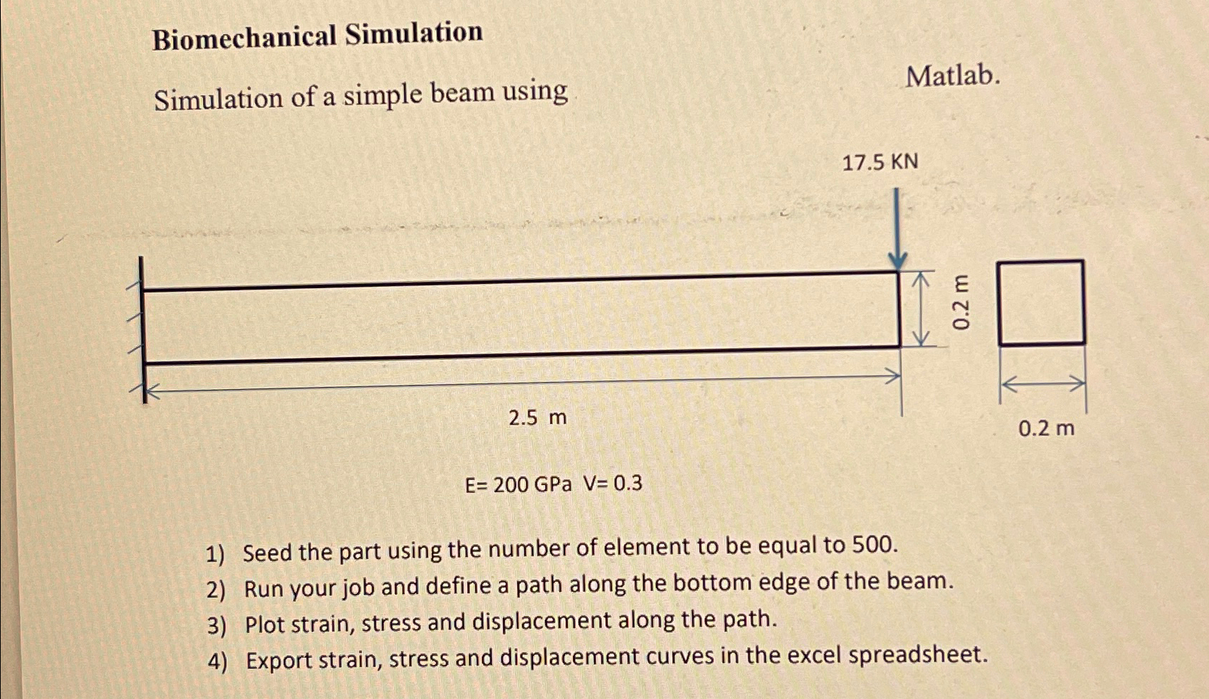 Solved Please write the Matlab Code for this cantilever beam | Chegg.com Solved Please write the Matlab Code for this cantilever beam | Chegg.com