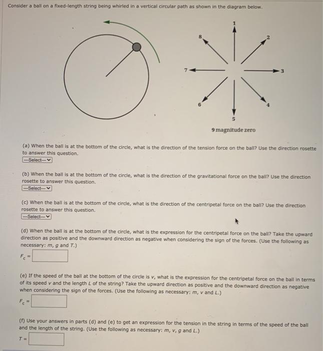 Solved Consider a ball on a fixed-length string being | Chegg.com