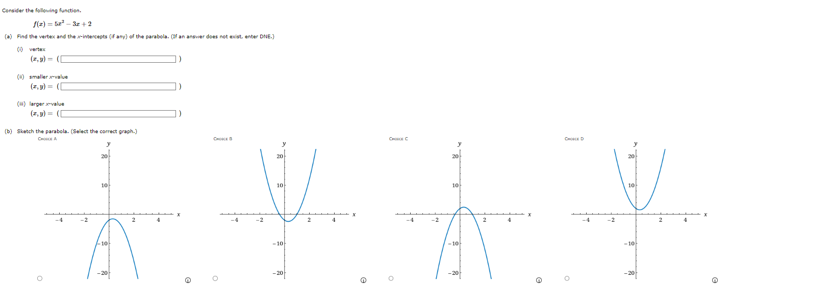 Solved Consider the following function.f(x)=5x2-3x+2(a) | Chegg.com