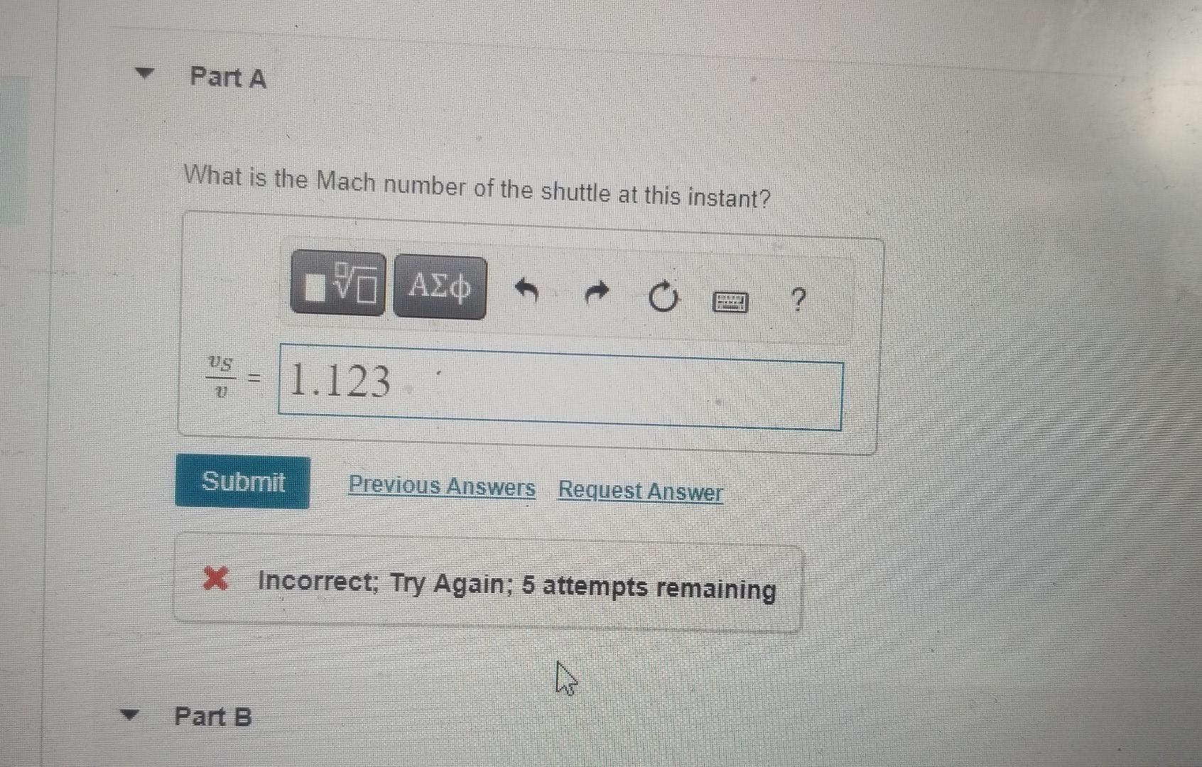 Solved The shock-wave cone created by the space shuttle at | Chegg.com