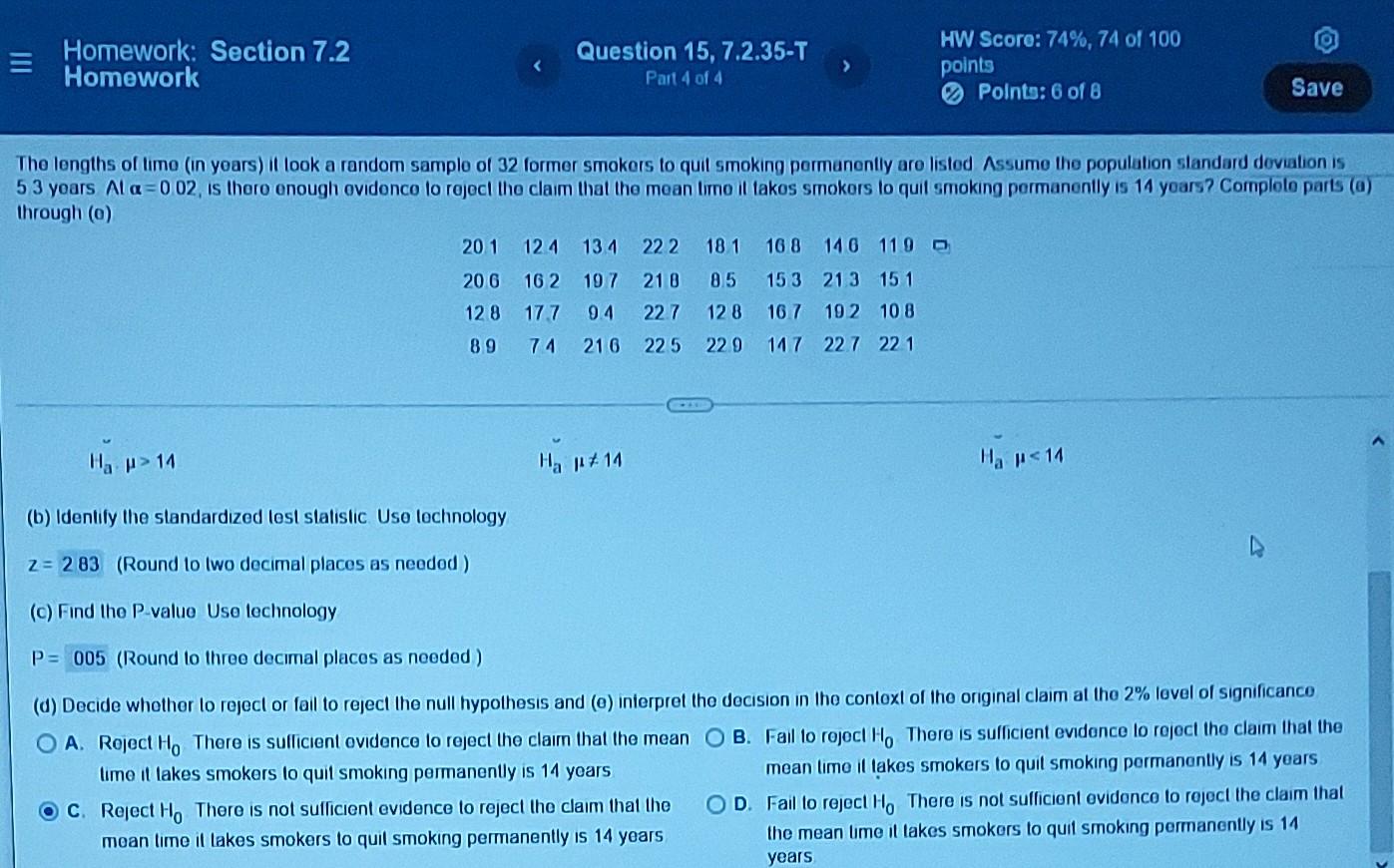 Solved I keep forgetting how do I now to reject and if I | Chegg.com