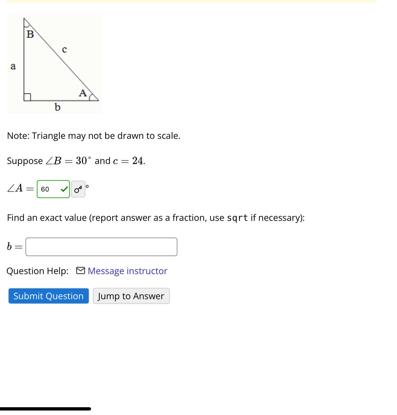 Solved Note: Triangle may not be drawn to scale.Suppose | Chegg.com