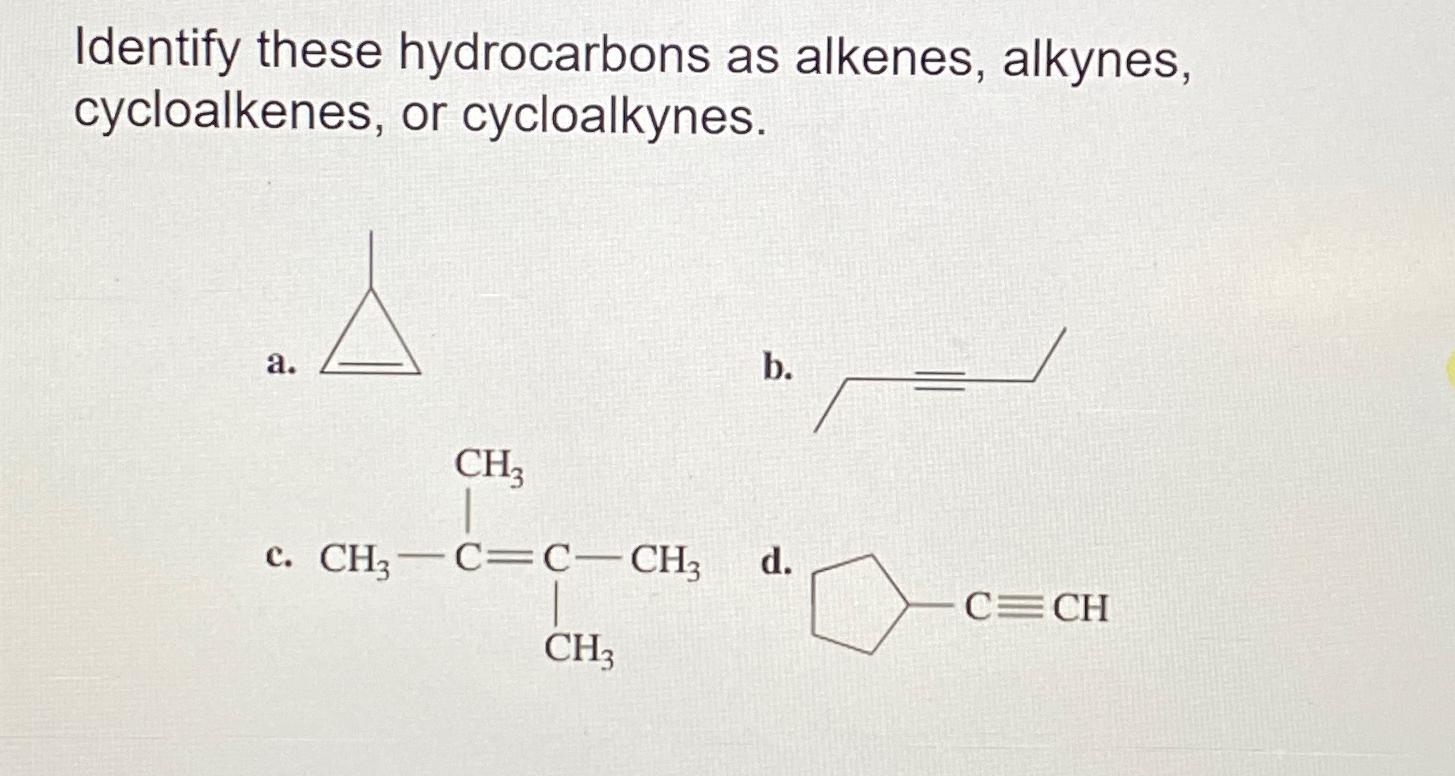 Solved Identify the hydrocarbons in the example problem as | Chegg.com