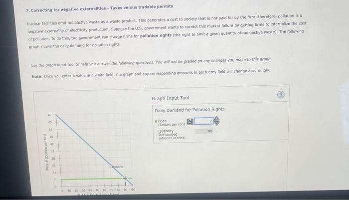 Solved 7. Correcting for negative externalities - Taxes | Chegg.com