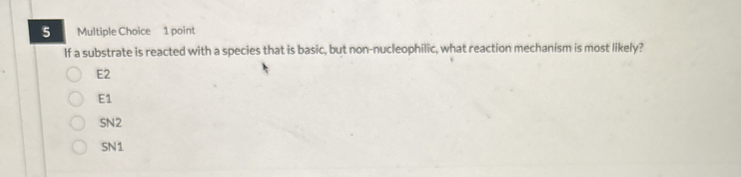 High Quality SOLUTION 5 ﻿Multiple Choice 1 ﻿pointIf a substrate is reacted | Chegg.com