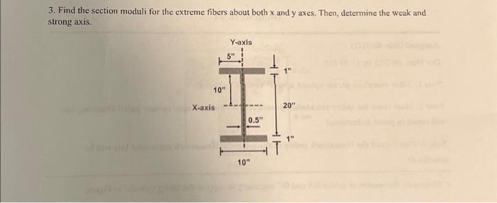 Solved 3. Find the section moduli for the extreme fibers | Chegg.com