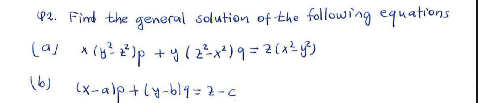 Solved Q2. ﻿Find the general solution of the following | Chegg.com