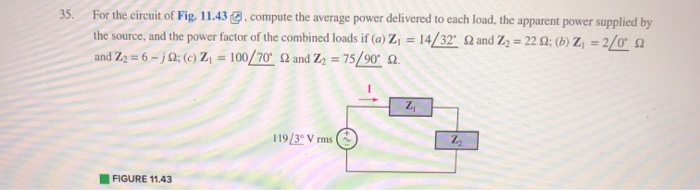Solved 35 For the circuit of Fig. 11.43. compute the average | Chegg.com