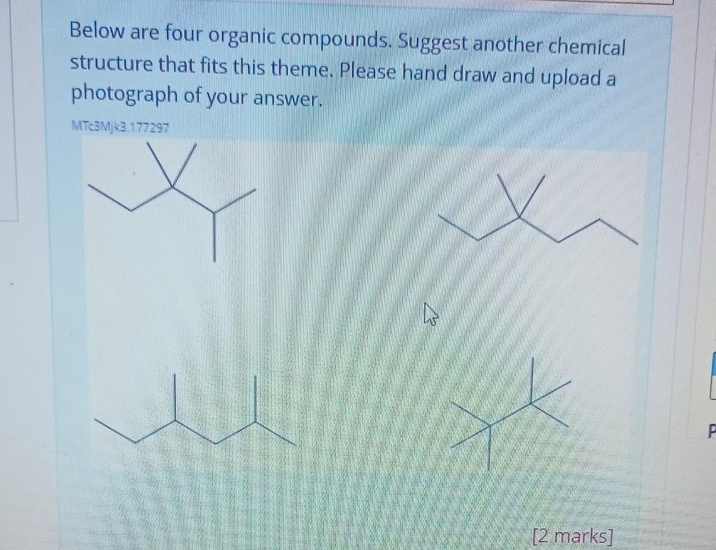 Solved Below are four organic compounds. Suggest another | Chegg.com