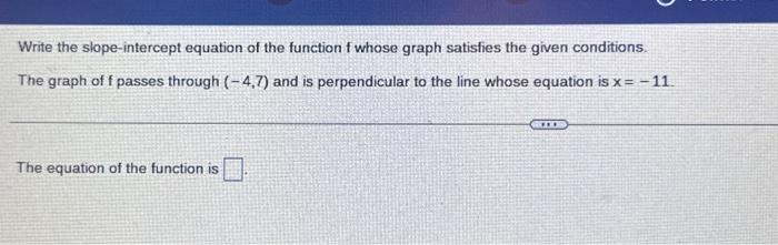 Solved Write the slope-intercept equation of the function f | Chegg.com