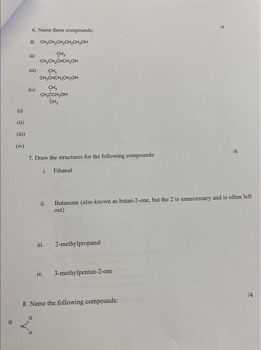 Solved 3. Draw the bond-line structures for the following | Chegg.com