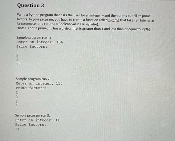Solved Write a Python program that reads a word and prints | Chegg.com