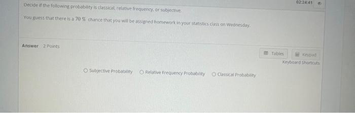 Solved Decide if the following probability is classical, | Chegg.com