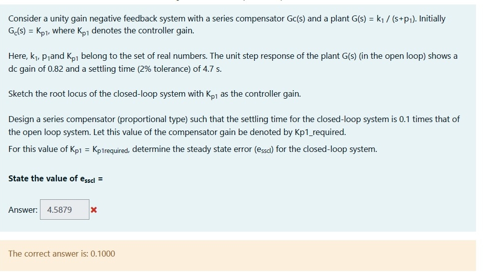 Solved Consider a unity gain negative feedback system with a | Chegg.com