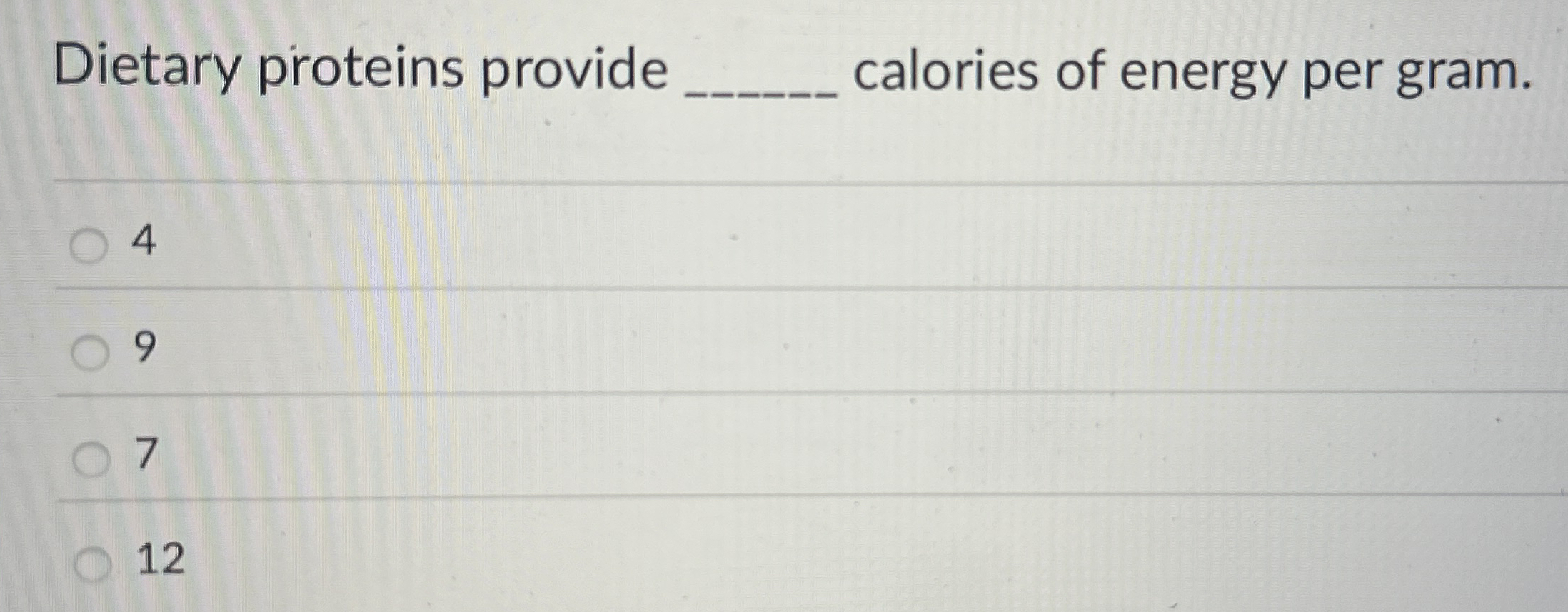 Solved Dietary proteins provide q, calories of energy per | Chegg.com Solved Dietary proteins provide q, calories of energy per | Chegg.com