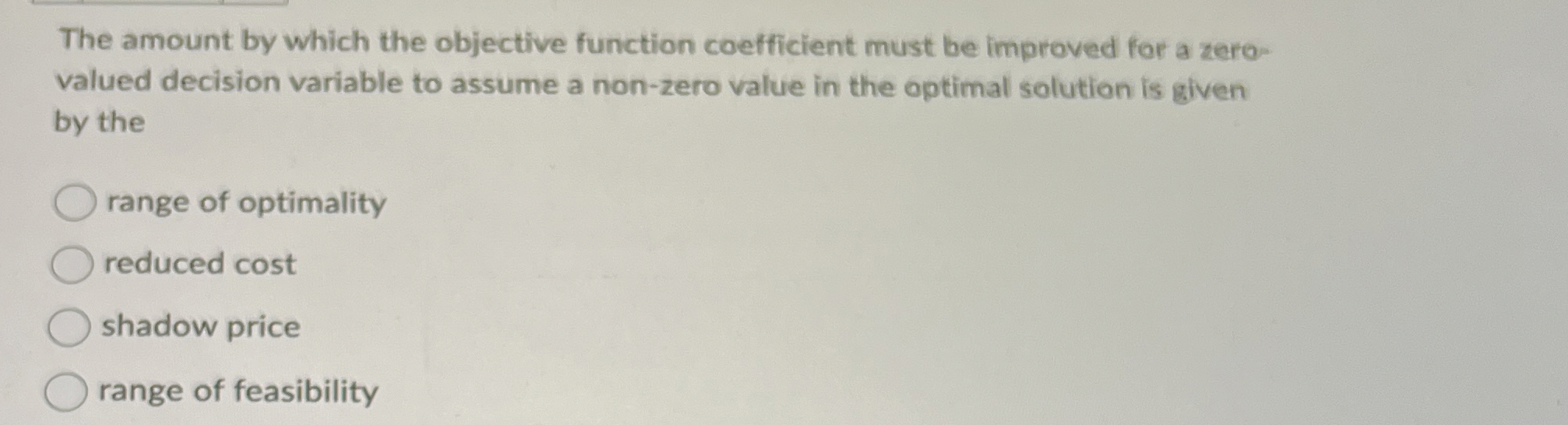 Solved The amount by which the objective function | Chegg.com