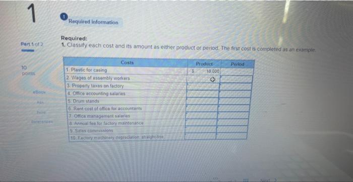 Solved Required information Problem 1-1A (Algo) Classifying | Chegg.com