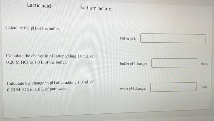 Solved A buffer contains 0.005 mol of lactic acid ( pKa=3.86 | Chegg.com