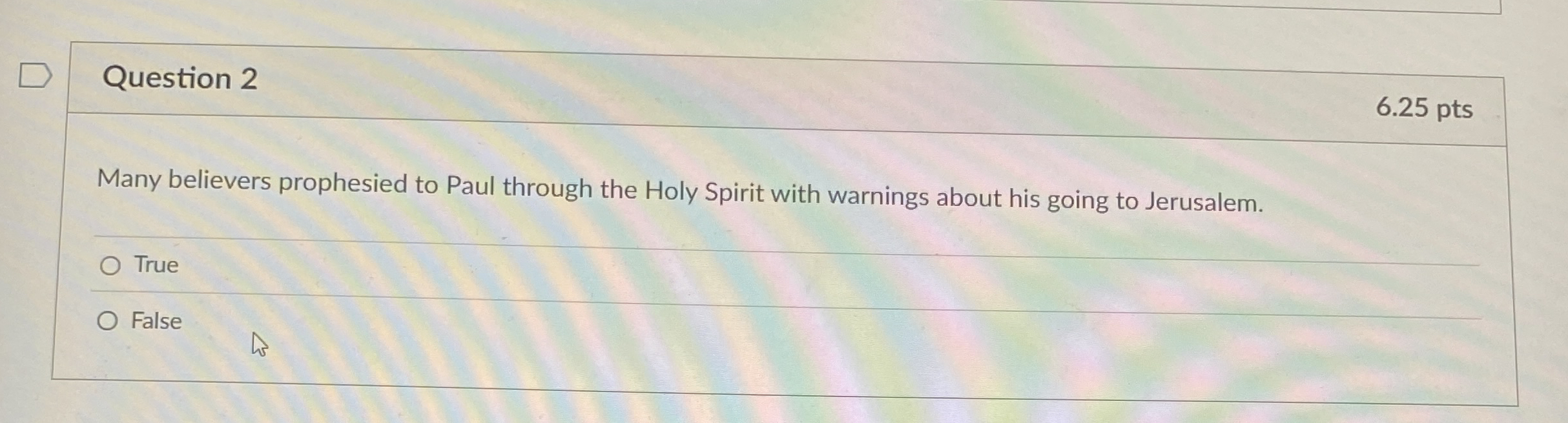 Solved Question 26.25 ﻿ptsMany believers prophesied to Paul | Chegg.com