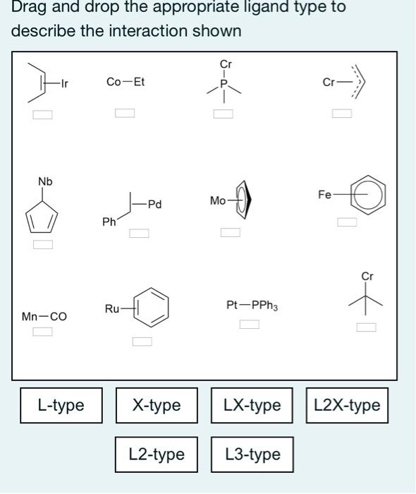 Solved Drag and drop the appropriate ligand type to Which | Chegg.com