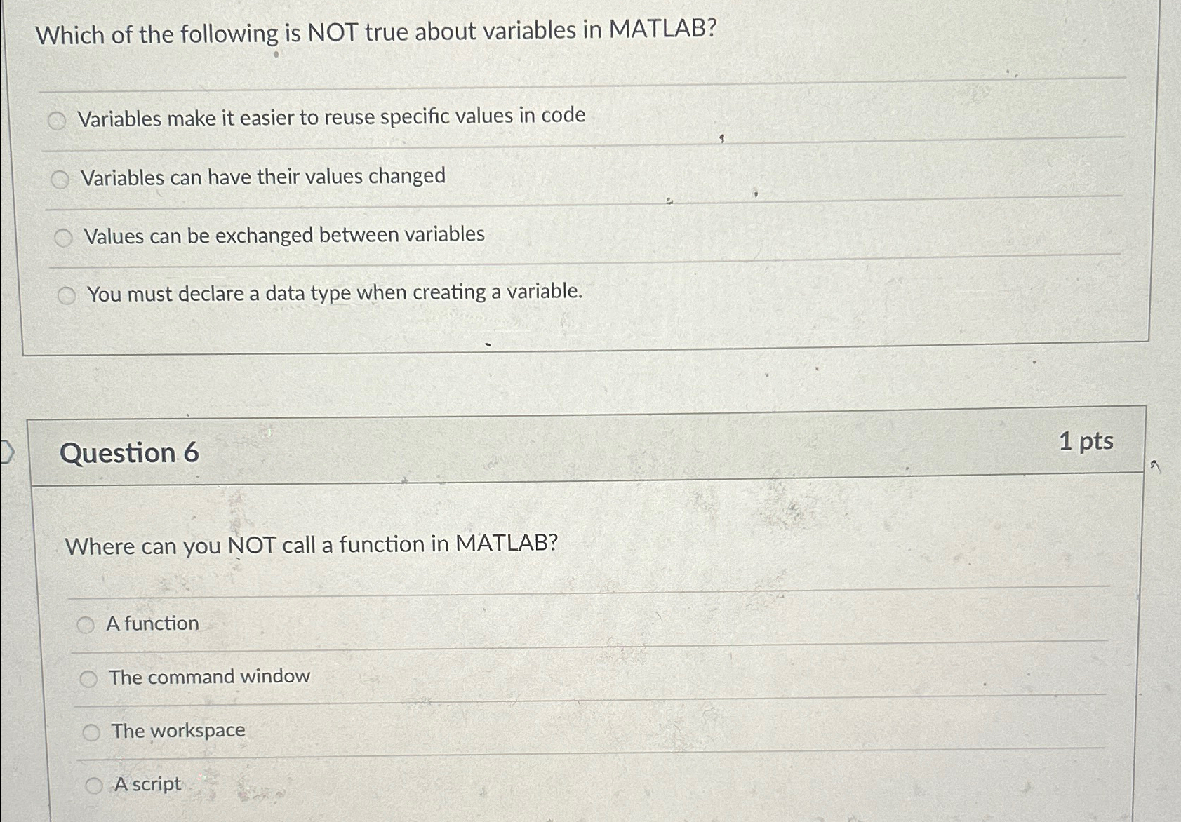 Solved Which of the following is NOT true about variables in | Chegg.com