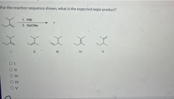 Solved Identify the expected major organic product(s) of the | Chegg.com
