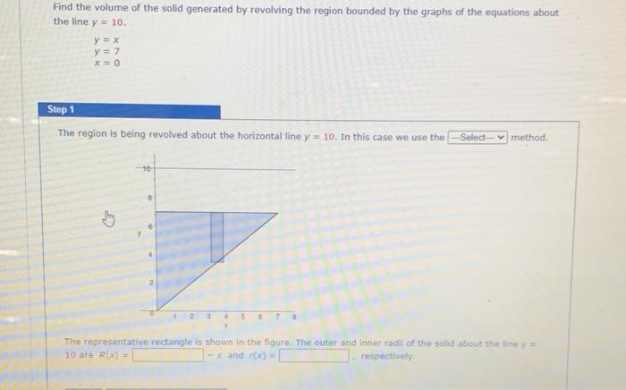 Solved The region is being revolved about the horizontal | Chegg.com