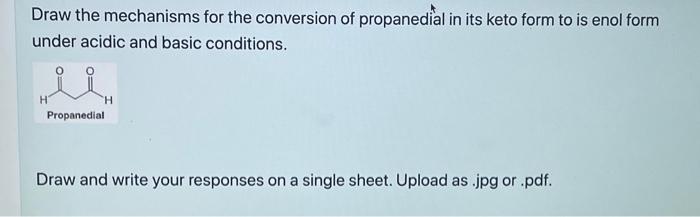 Solved draw each keto and enol form under acidic and basic | Chegg.com