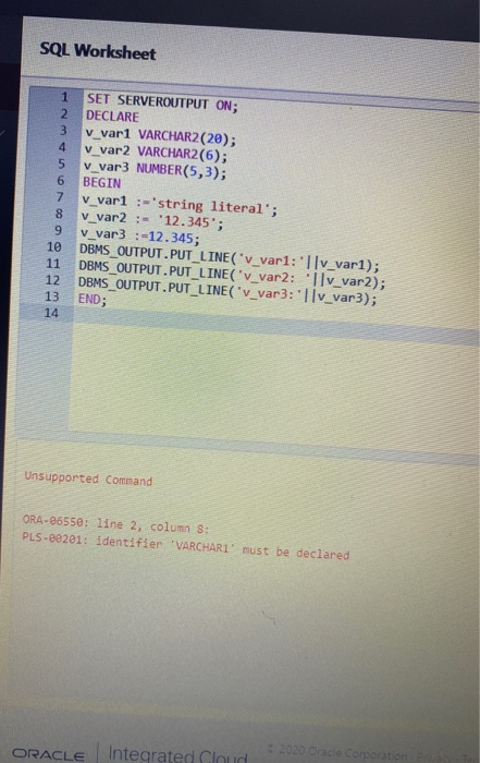 Solved SQL Worksheet 1 2 3 4 5 6 7 8 9 10 11 12 13 14 SET | Chegg.com