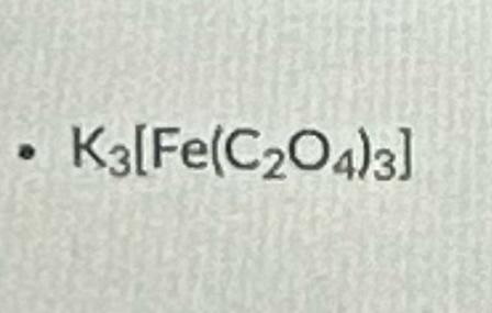 Solved K3[Fe(C2O4)3] | Chegg.com
