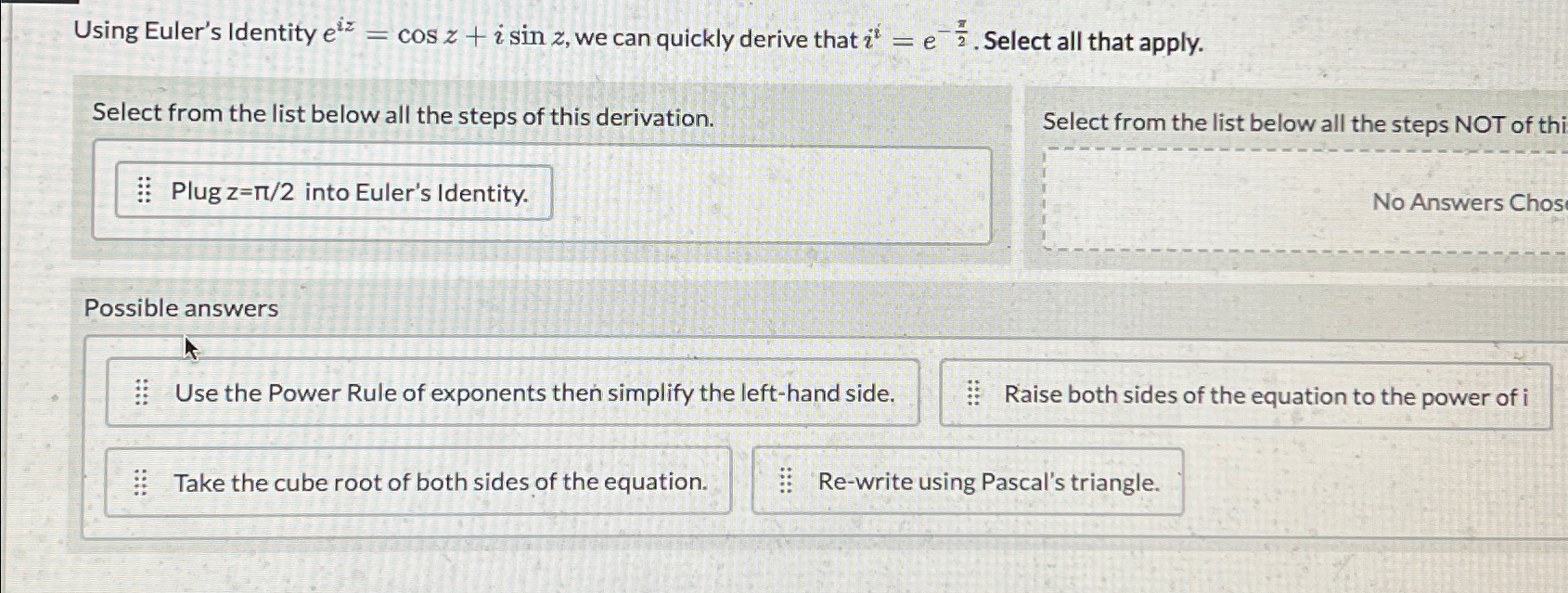Solved Using Euler's Identity eiz=cosz+isinz, ﻿we can | Chegg.com