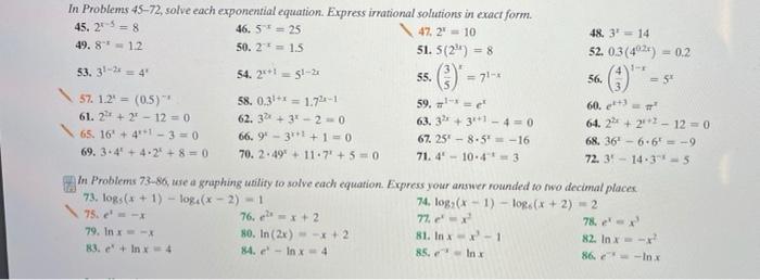 Solved Skill Building In Problems 5. H, solve each | Chegg.com